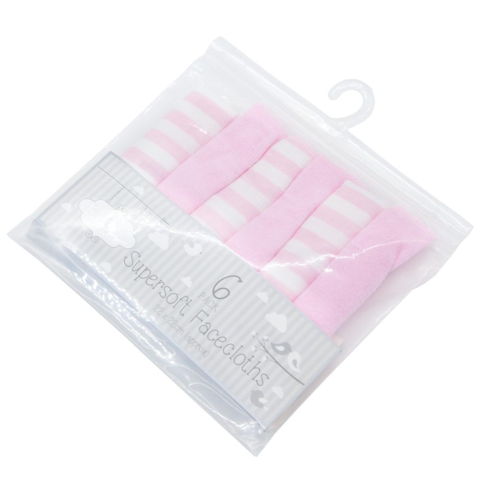 Shop Online Supersoft Baby Face Cloths 6 Pack by Little Dreams ...
