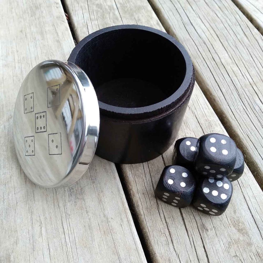 Purchase Black Timber Box with Round - 5x Dice by Backyard | Quality ...