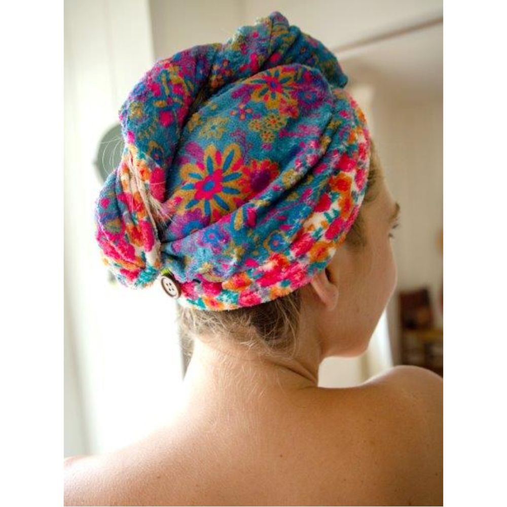 Purchase Bright Floral Hair Towel Wrap by Natural Life | Support Small ...