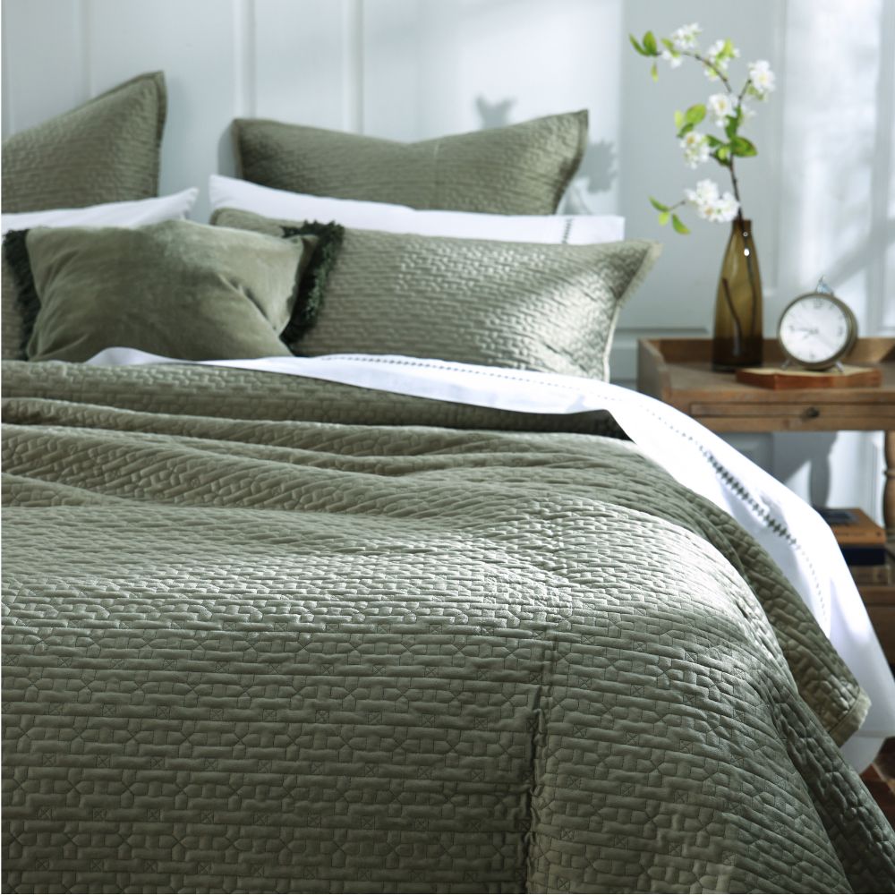 Terrace Quilt Set - Thyme by MM Linen| queenb.co.nz | Shop Online