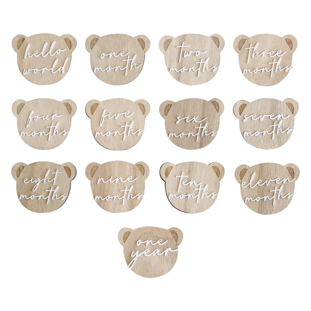 Buy Teddy Bear Baby Milestone Signs by Ginger Ray | queenb.co.nz