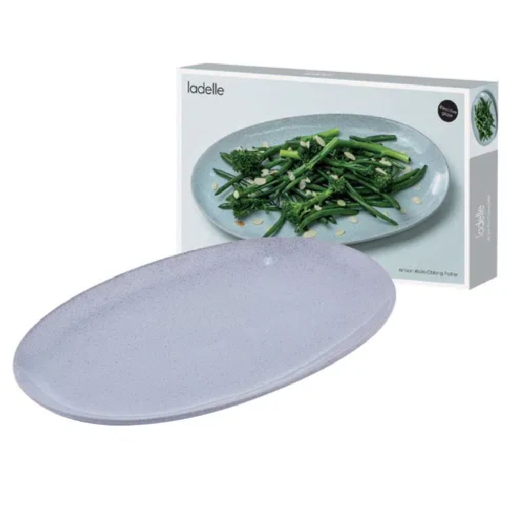 Purchase Artisan Blue Oblong Platter by Ladelle | queenb
