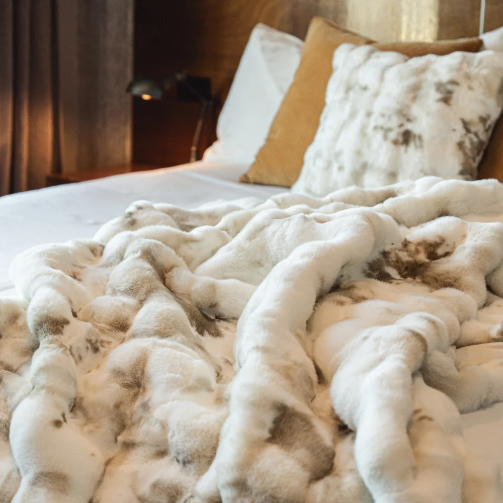 Purchase Highland Throw by Top Drawer - Beige | queenb | Shop Now!
