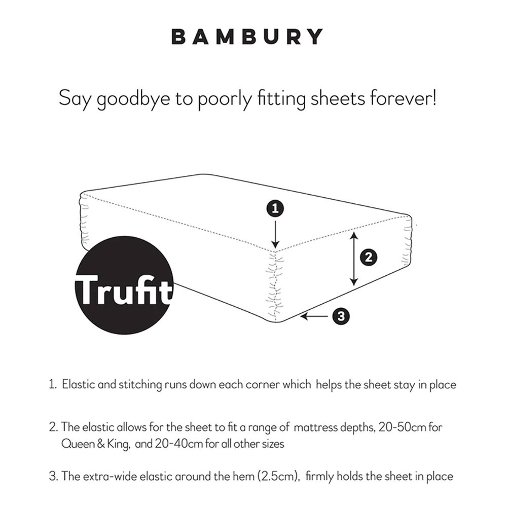 Shop Trufit Fitted Sheets by Bambury | queenb