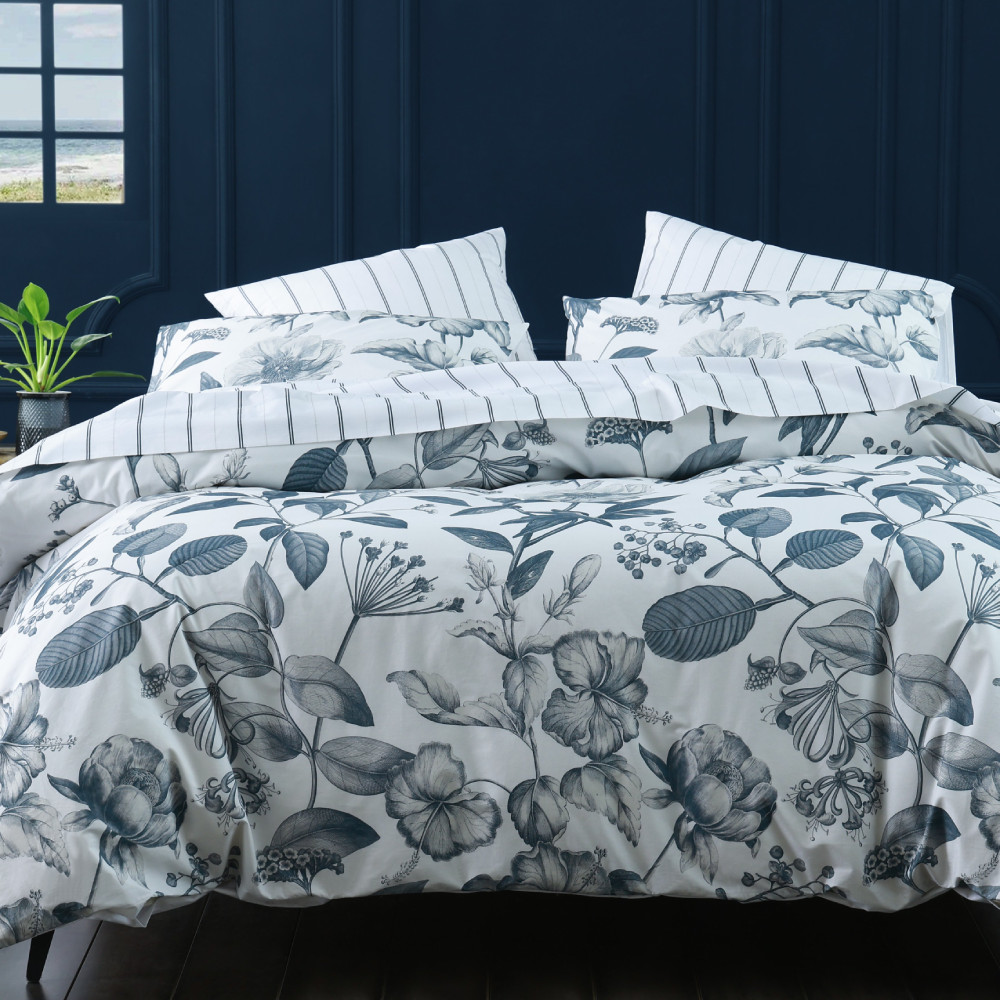 Purchase Botanical Bluestone Duvet Cover Set by MM Linen | queenb.co.nz