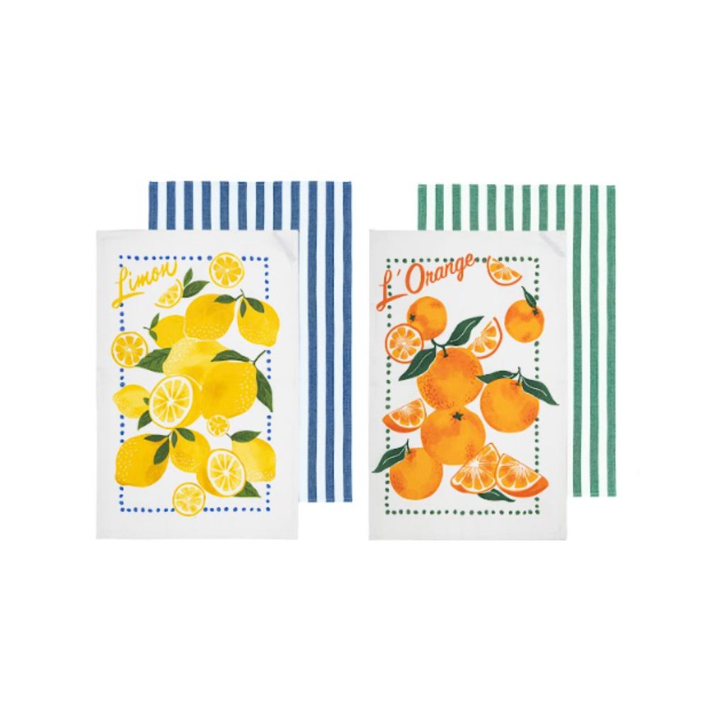 Purchase Capri Assorted Lemon + Orange 2pk Kitchen Towel | queenb.co.nz