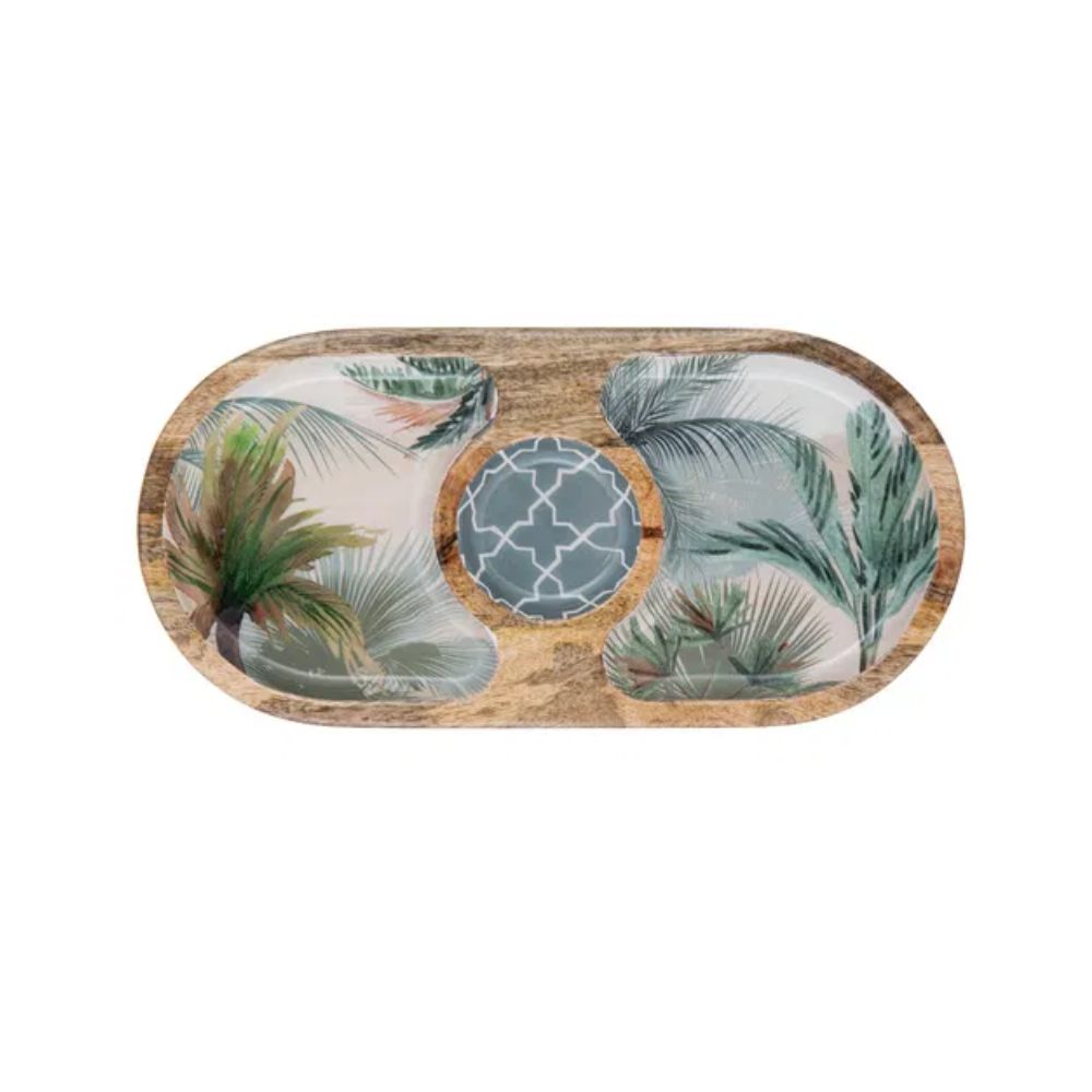 Shop Panama Mango Wood Oval Sectional Platter by Ladelle Online ...
