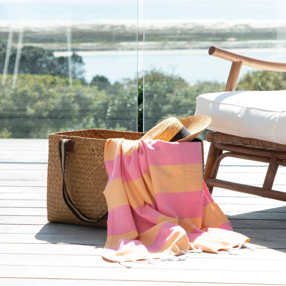 Purchase Santorini Towel Melon Pink by Izzy and Jean | queenb.co.nz