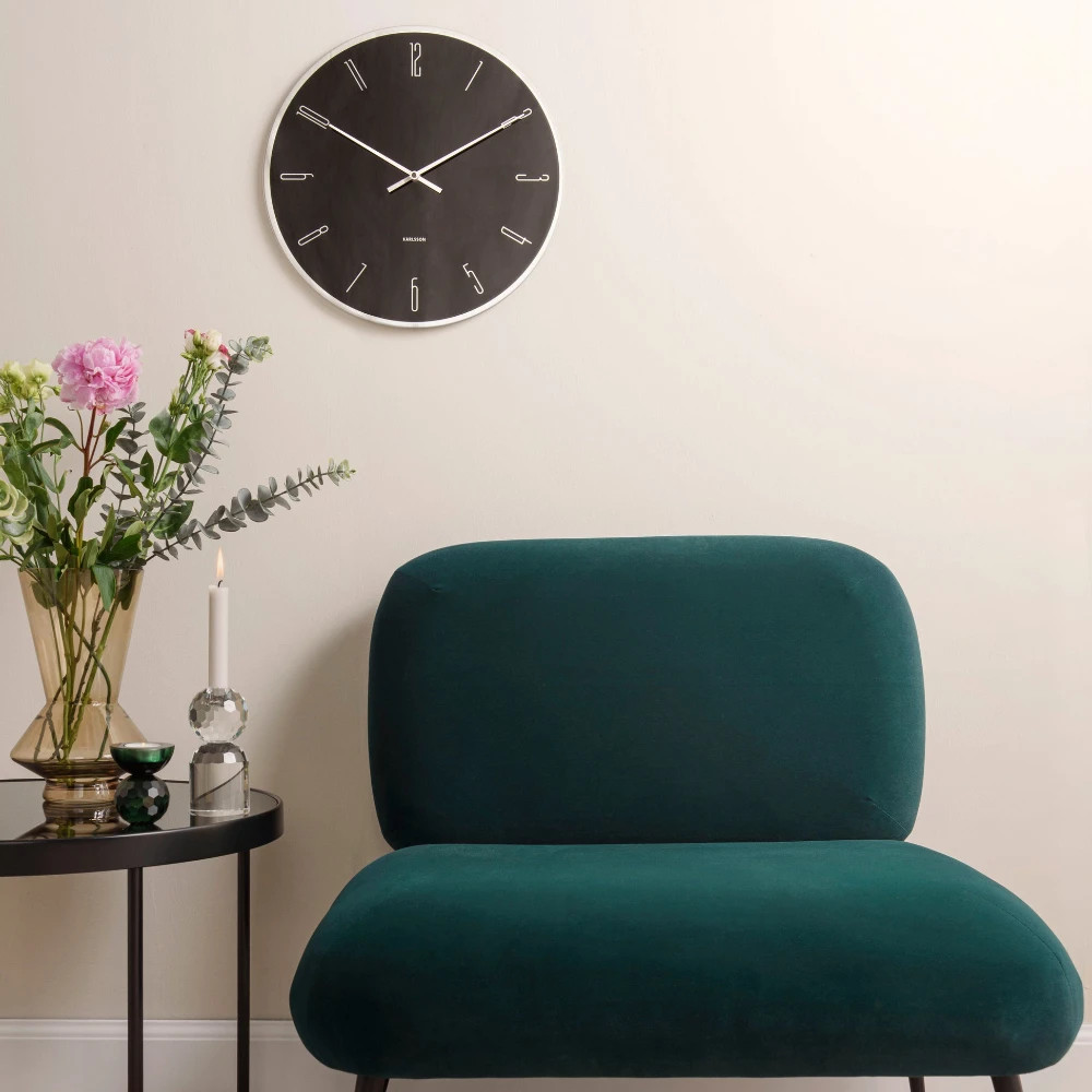 Shop Mirror Numbers Clock Black by Karlsson in NZ | queenb.co.nz