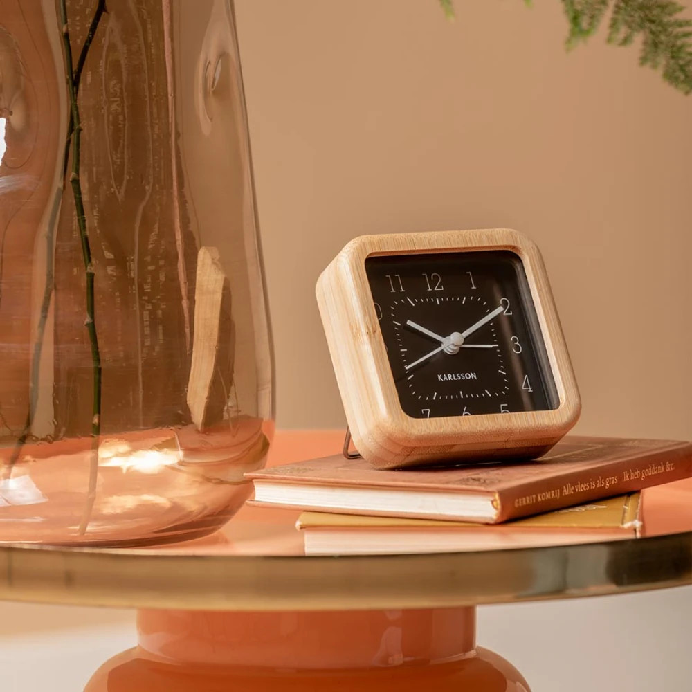 Order Neat Square Alarm Clock Black by Karlsson | queenb.co.nz