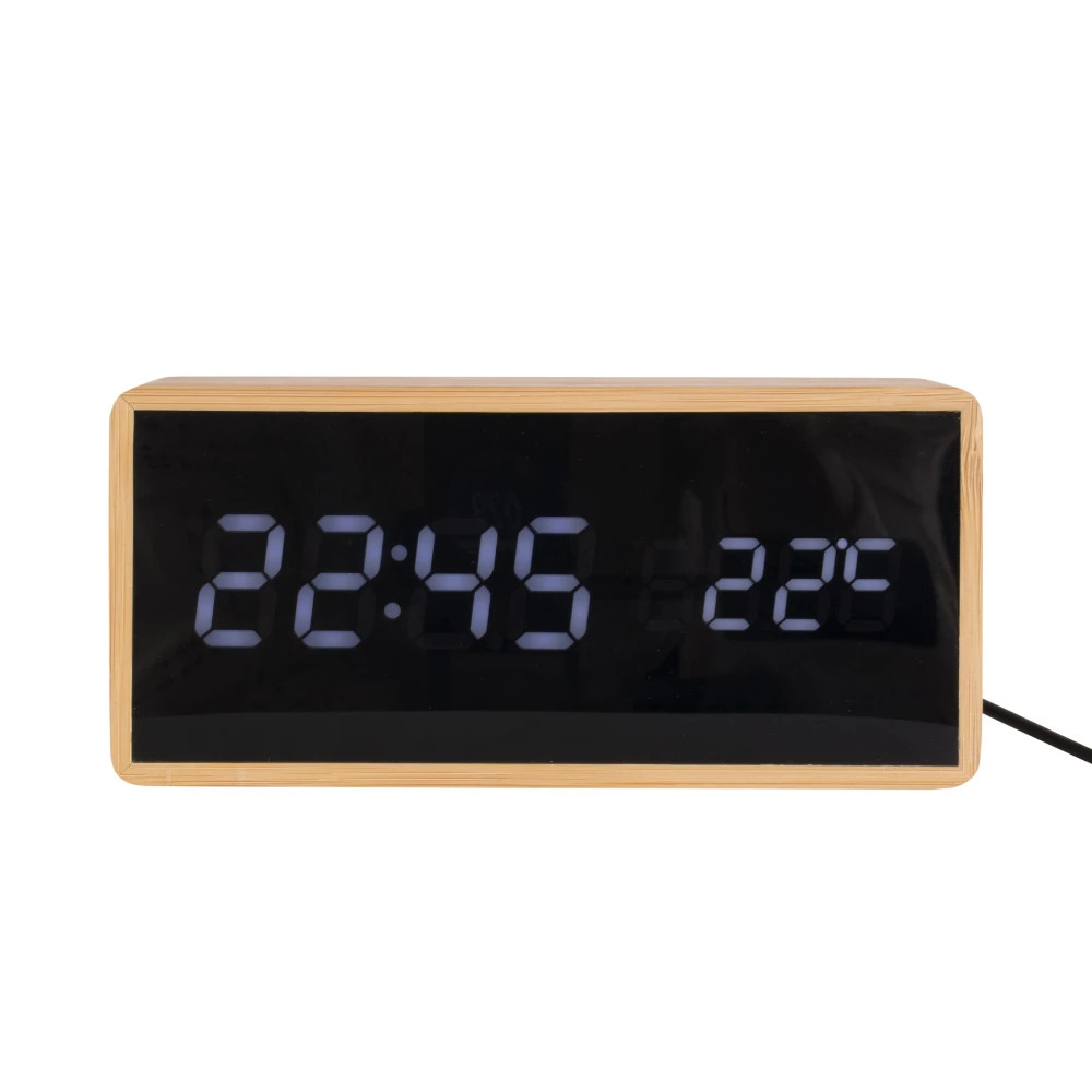Buy Tube Alarm Clock (USB) Bamboo Wood by Karlsson Online | queenb.co.nz