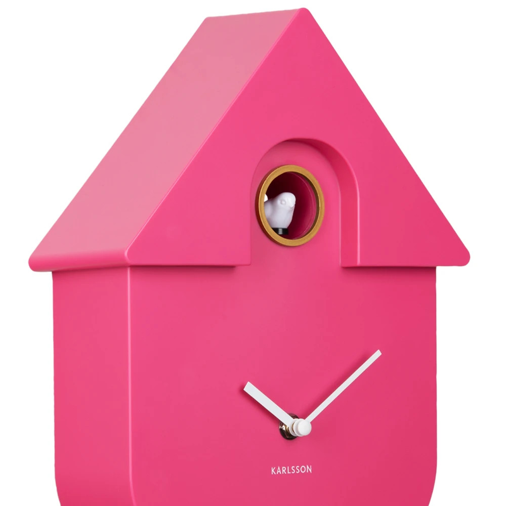 Modern Cuckoo Clock Bright Pink by Karlsson for Sale | queenb.co.nz