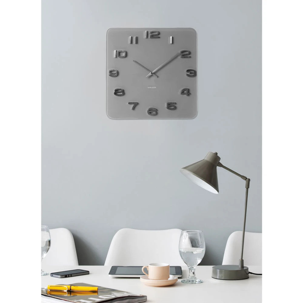 Order Vintage Square Wall Clock Grey by Karlsson | queenb.co.nz