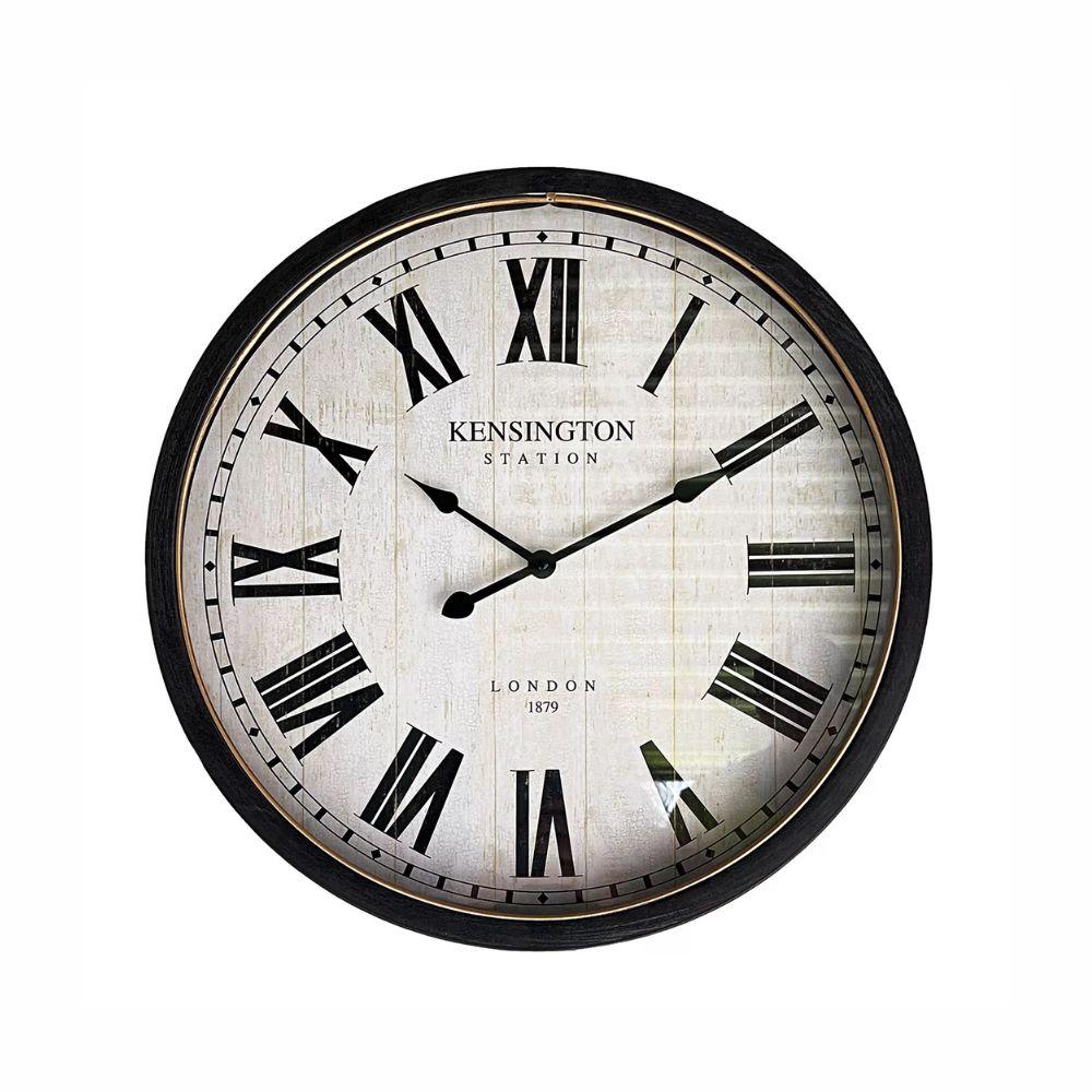 Shop Arthur Clock Black Frame by Linens and More Online | queenb.co.nz