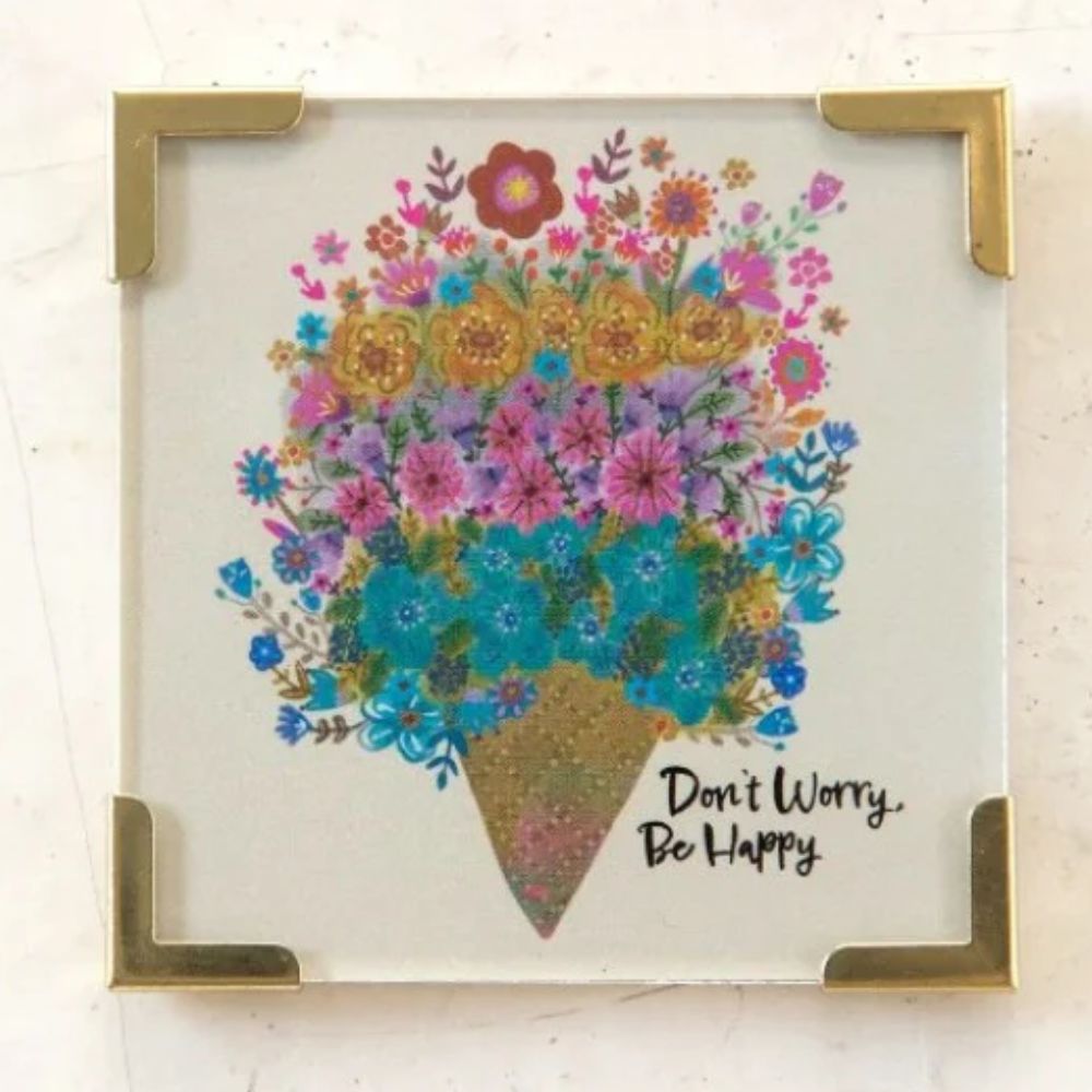 Shop Corner Magnet - Don't Worry Be Happy by Natural Life | queenb.co.nz