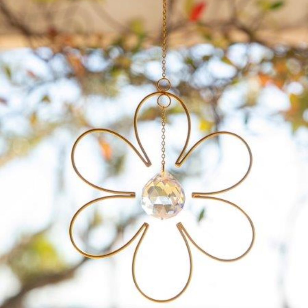 Shop Whimsy Glass Sun Catcher - Flower by Natural Life | queenb.co.nz