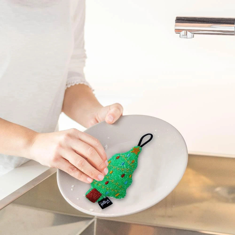 Purchase Christmas Tree Scrubber Sponge - 3 Pack by Vigar | queenb.co.nz