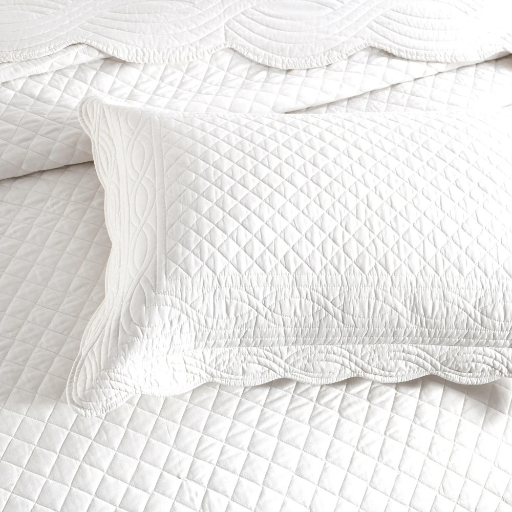 Purchase Scallop Jacquard Coverlet Set and Euro by Renee Taylor ...