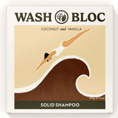 Solid Coconut and Vanilla Shampoo Block by Wash Bloc - queenb