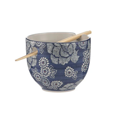Shop Nara Bloom Noodle Bowl With Chopsticks Online | queenb.co.nz
