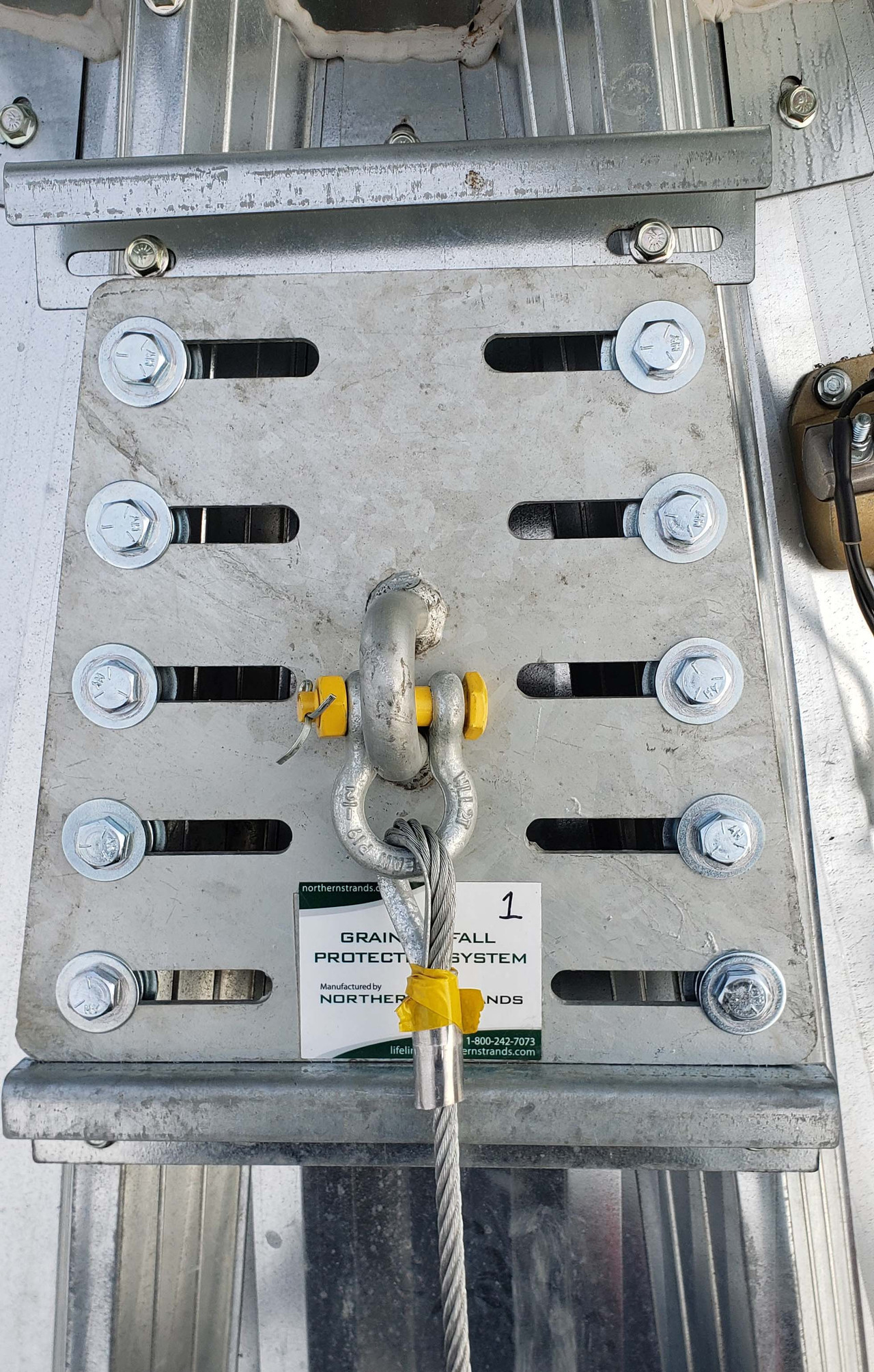Grain Bin Fall Protection System - Bin Safe, Blind Bolt Corrugated Bin ...