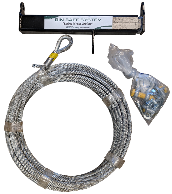Grain Bin Fall Protection System - Bin Safe, Smooth Wall Bin Kit, 80 ...