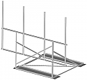12.5 ft Antenna Roof Mount Non-Penetrating Sector Frame with Mats ...