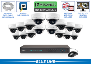 Security Camera System with 16 IP Cameras | CCTV Security Pros