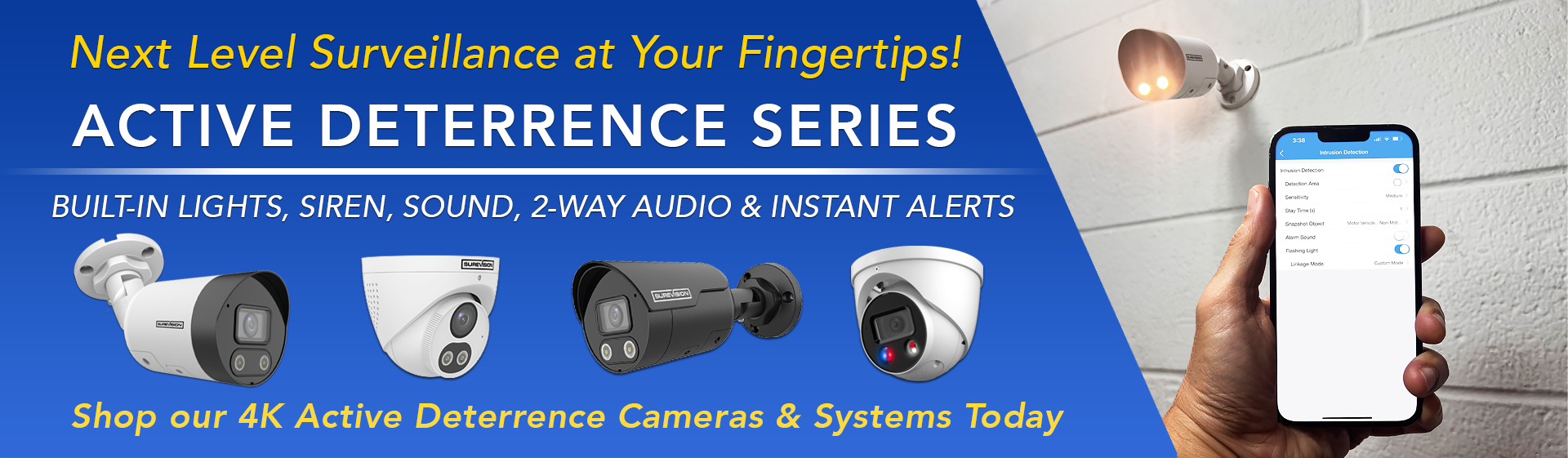 Active Deterrent Security Cameras with Lights, Siren, and Alerts - CCTV ...
