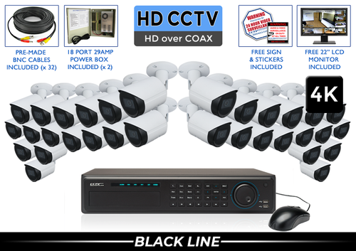 Complete 32 Camera 4K Security Camera Systems