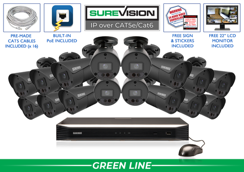 SureVision 16 Camera 4MP IP Security Camera System with 4K NVR – Free ...