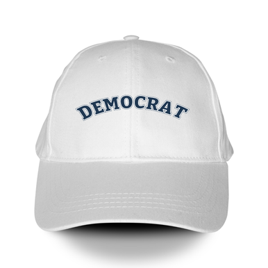 Democrat (White Baseball Cap) - Democratic Party of Wisconsin Webstore