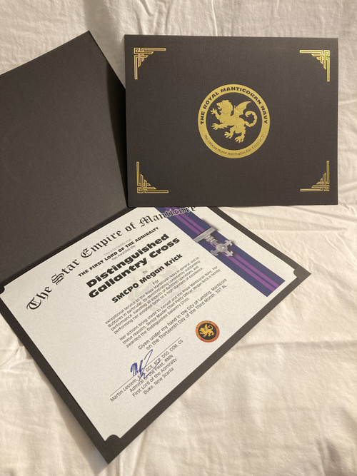 RMN Award Certificate - The Royal Manticoran Navy BuSup