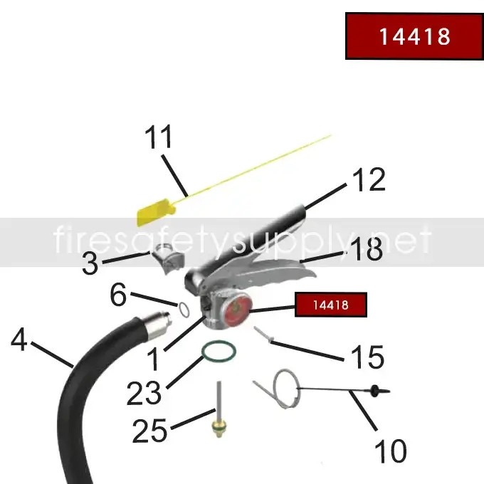 Amerex 14418 Gauge, 125 PSI (A384, 397, 398)