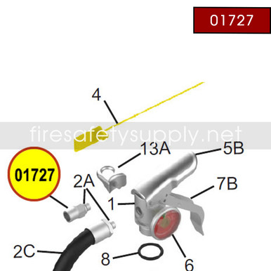 Amerex 01727 Nozzle with O-Ring .144 355T TPR
