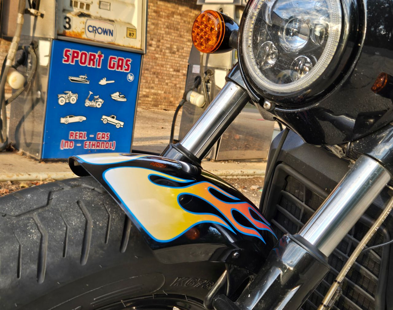 Indian Scout Flame Decal Set – White Hot Fire with Glacier Blue ...