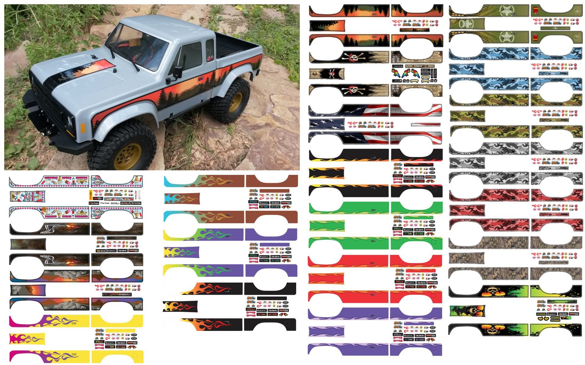 Element RC Enduro Sendero - Body Decal sets - 21 Styles to choose from
