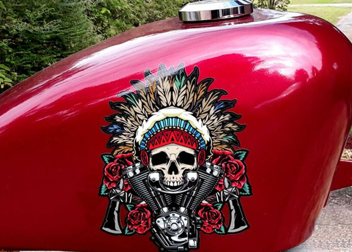 V twin tomahawk chief, Tank fender fork decals (5 piece set)