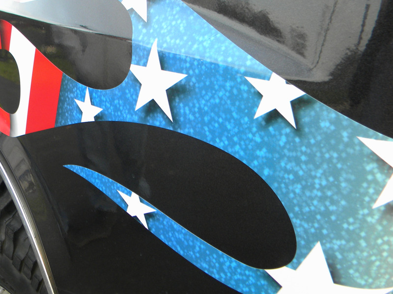 American Flag Flames - 6pc set - East Coast Vinyl Werkz