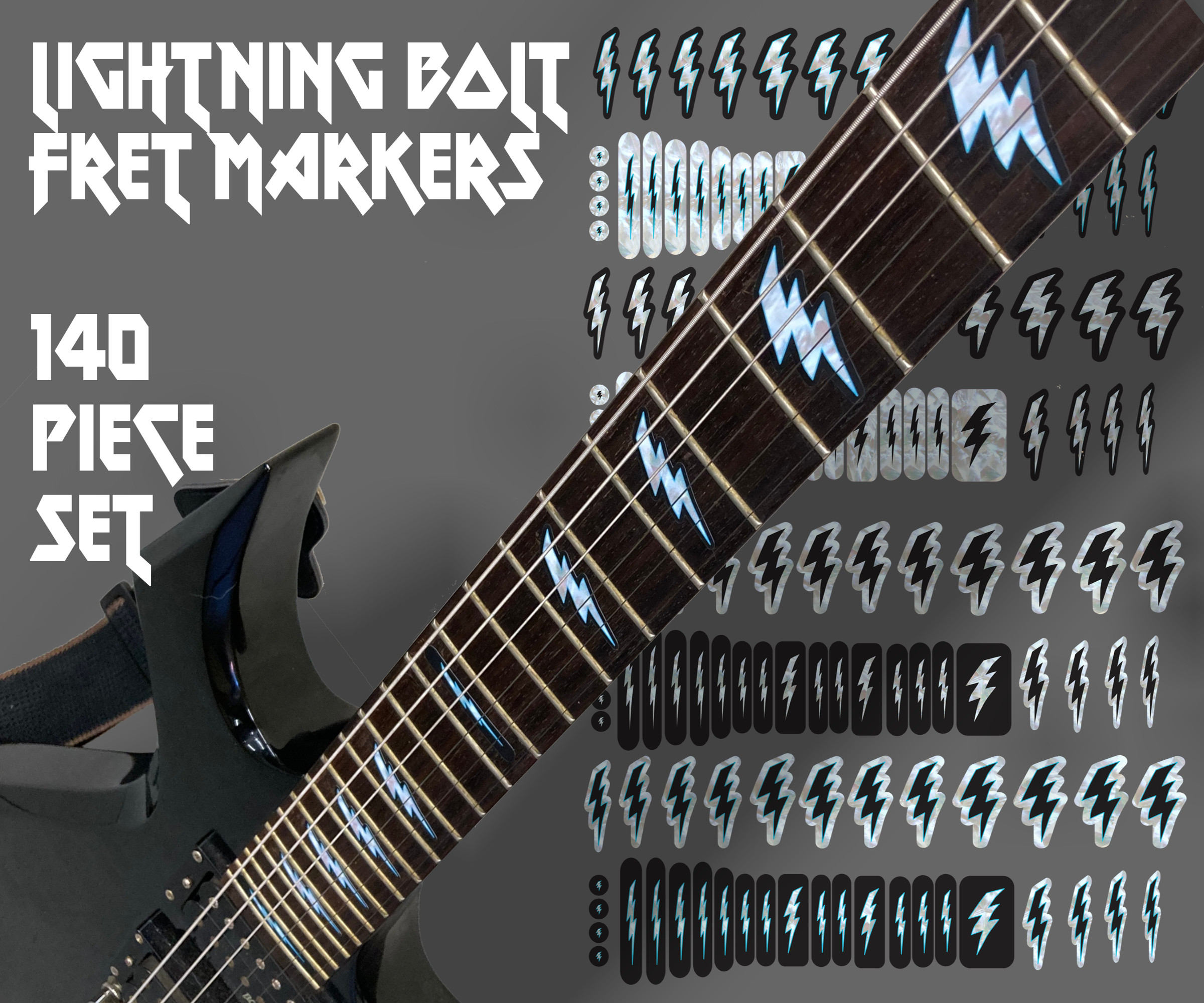 Lightning Bolts | Fret Marker | decal sets