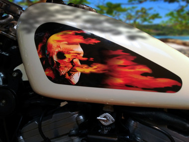 Fire Skull | 2pc | Tank decal set