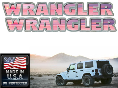 Jeep Wrangler Pink Sunset decal set