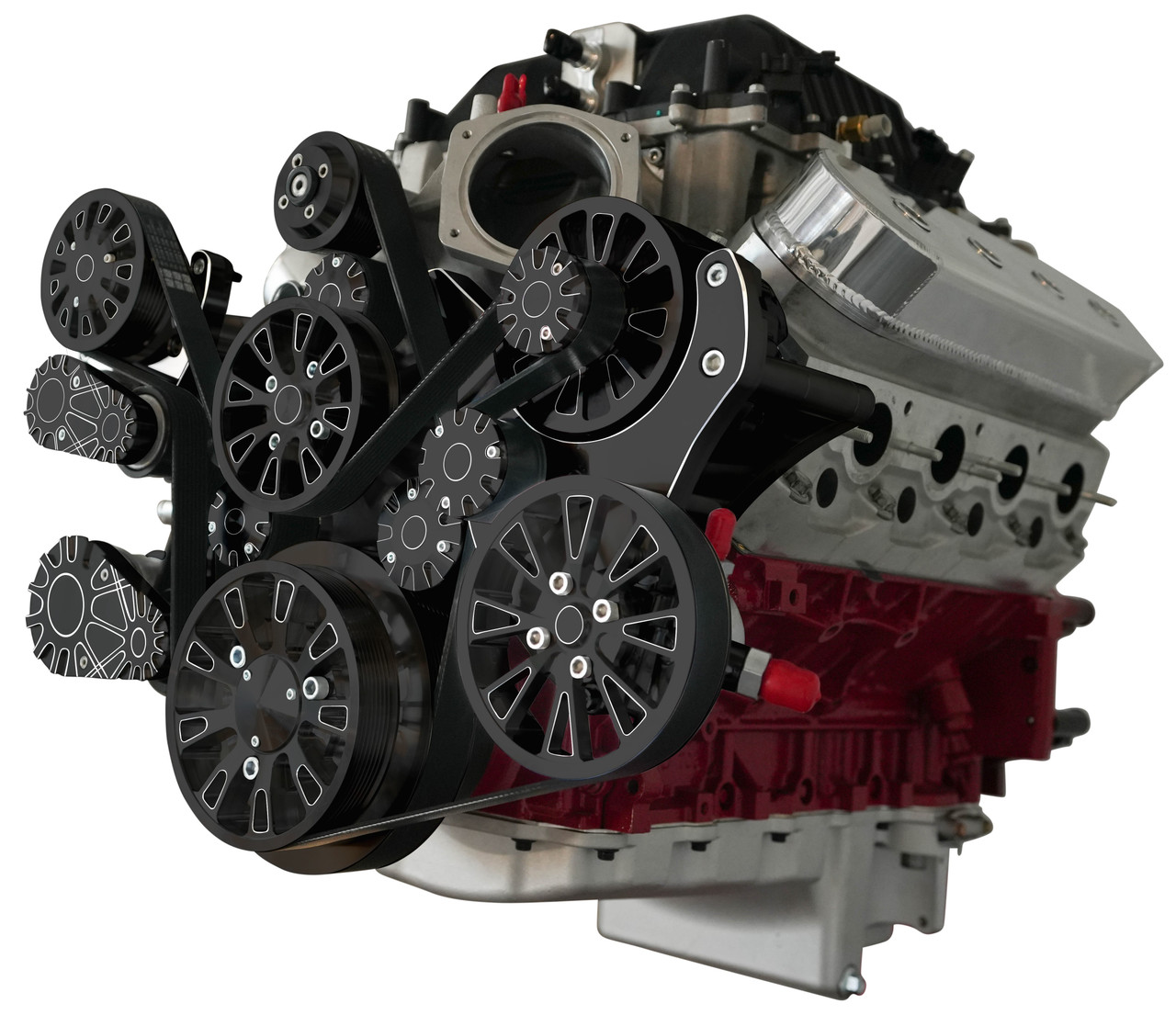 Chevy LSA Supercharged Reaper Serpentine System - Black Diamond - CVF ...