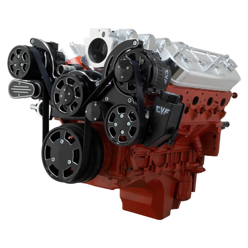 Black Diamond Chevy LS Engine Serpentine Conversion Kit: AC, Power ...