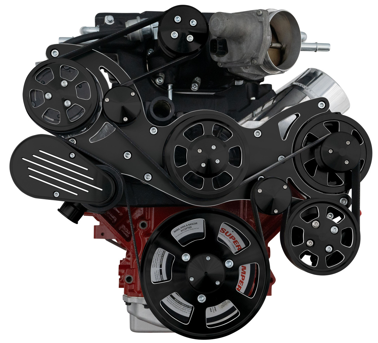 Chevy LS Engine Serpentine Kit - Edelbrock with AC