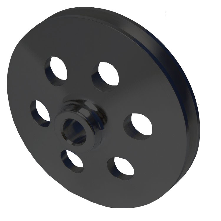Stealth Black Ford Power Steering Pulley V-Belt Saginaw Pump - CVF Racing