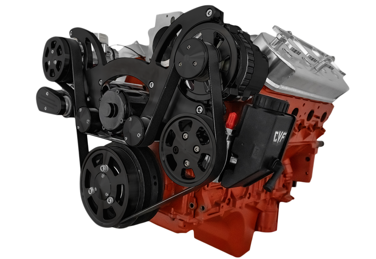 Chevy LS Engine Serpentine Conversion Kit: AC, Power Steering & LWP