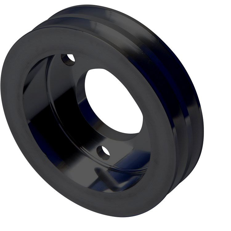 Black Big Block Chevy Pulley Kit 2V Crankshaft Pulley and 2V Water Pump ...