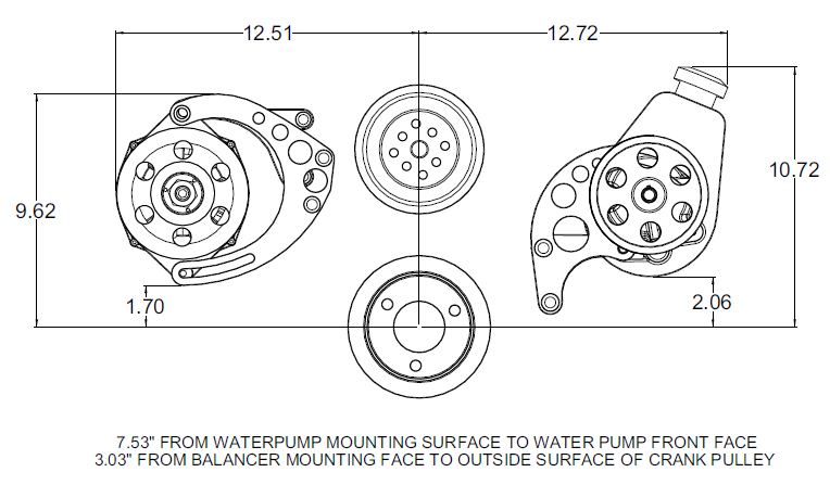 Chevy 8100 L18 Serpentine System - PS & ALT - LWP | CVF Racing