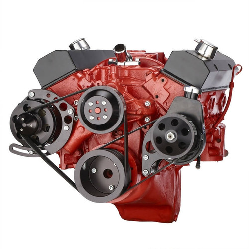 Black Chevy Small Block Serpentine Conversion Kit | LWP